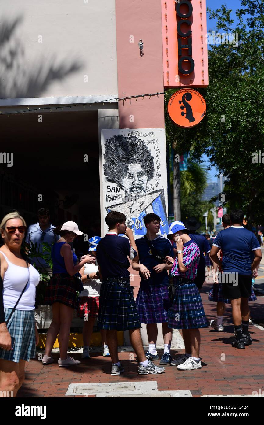 Scotland's fans take over Miami ahead of their march to loanDepot Park ...
