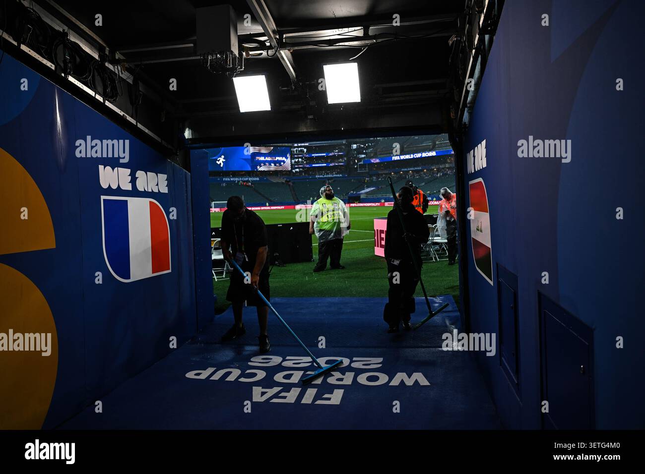 Illustration of rain storm break delay during the FIFA World Cup 2026 ...