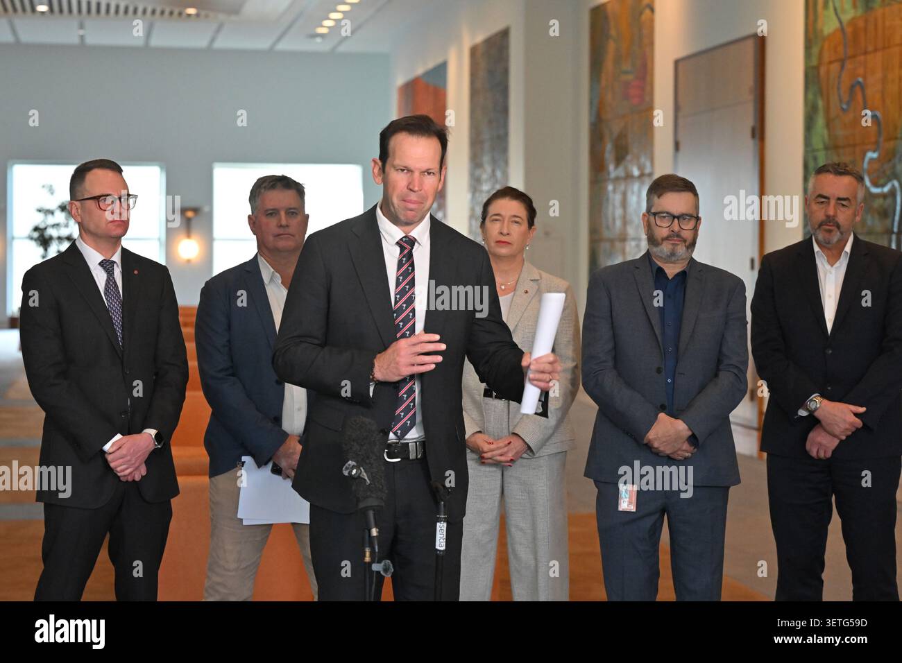 Nationals Leader Matt Canavan and fellow coalition members and senators ...