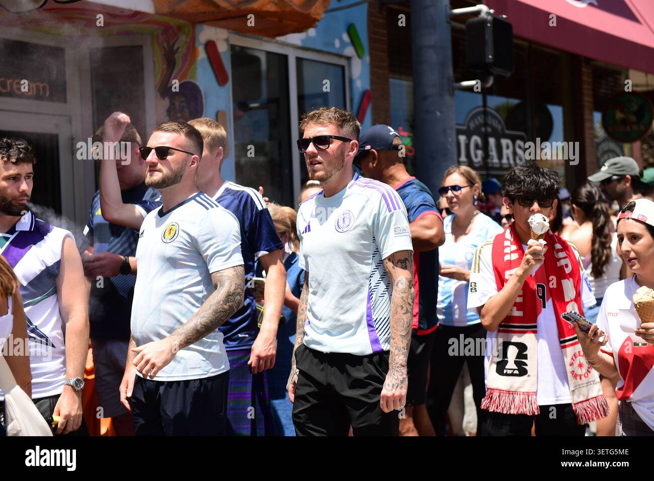 Scotland's fans take over Miami ahead of their march to loanDepot Park ...