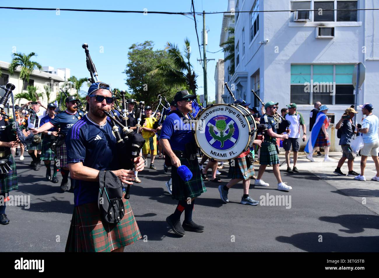 Scotland's fans take over Miami ahead of their march to loanDepot Park ...