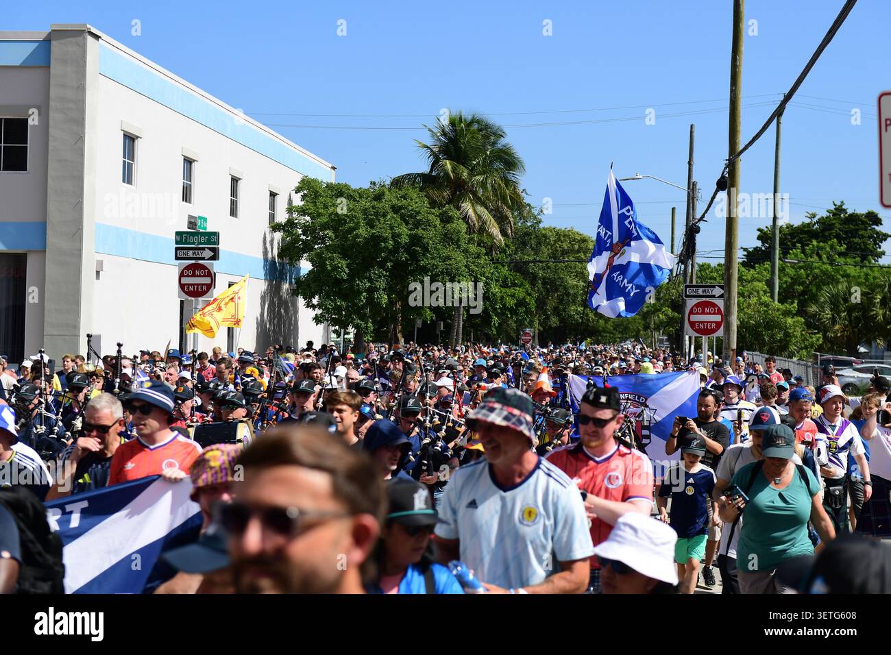 Scotland's fans take over Miami ahead of their march to loanDepot Park ...