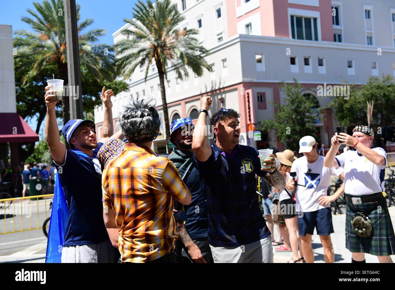 Scotland's fans take over Miami ahead of their march to loanDepot Park ...