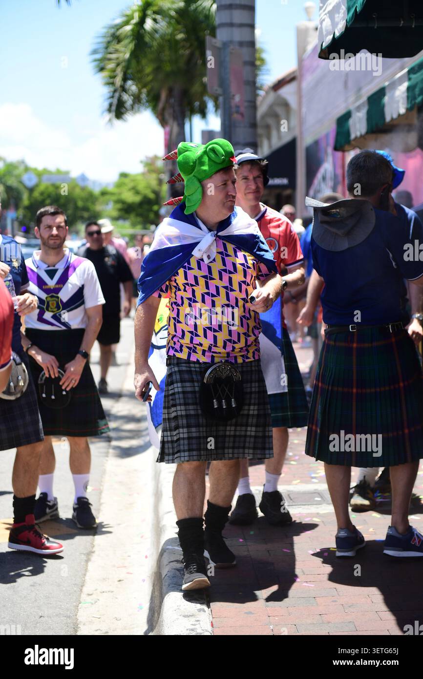Scotland's fans take over Miami ahead of their march to loanDepot Park ...