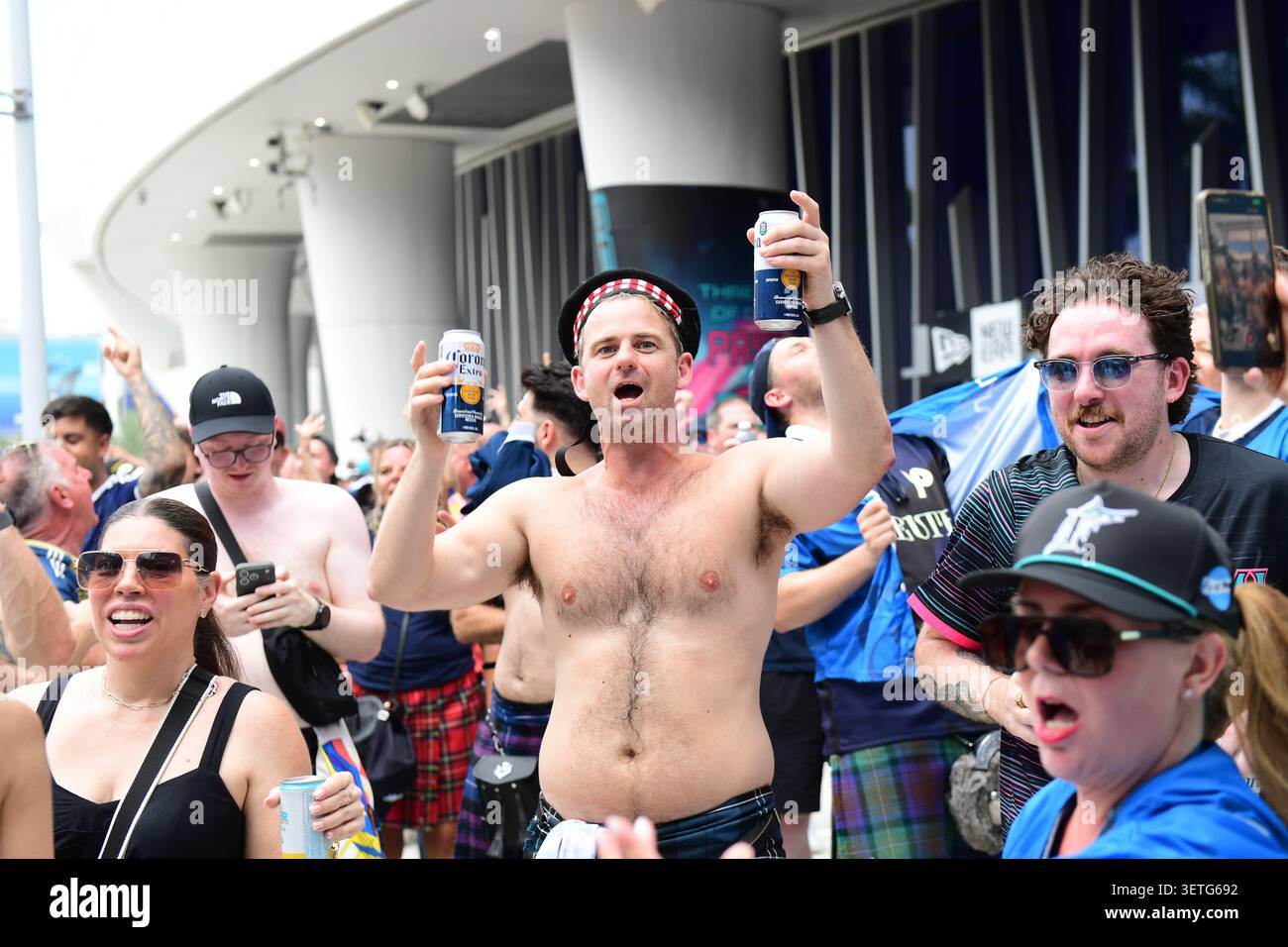 Scotland's fans take over Miami ahead of their march to loanDepot Park ...