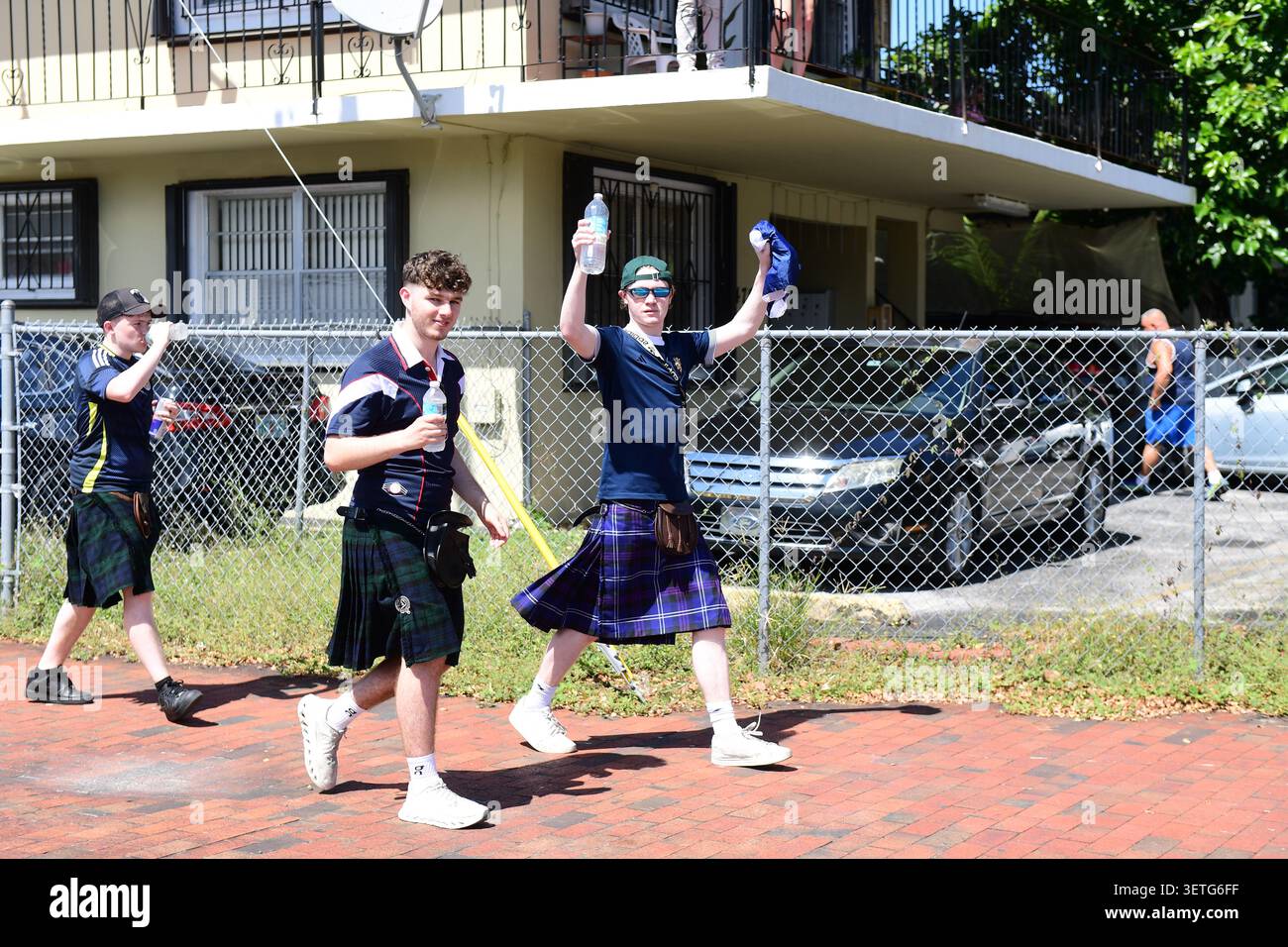 Scotland's fans take over Miami ahead of their march to loanDepot Park ...