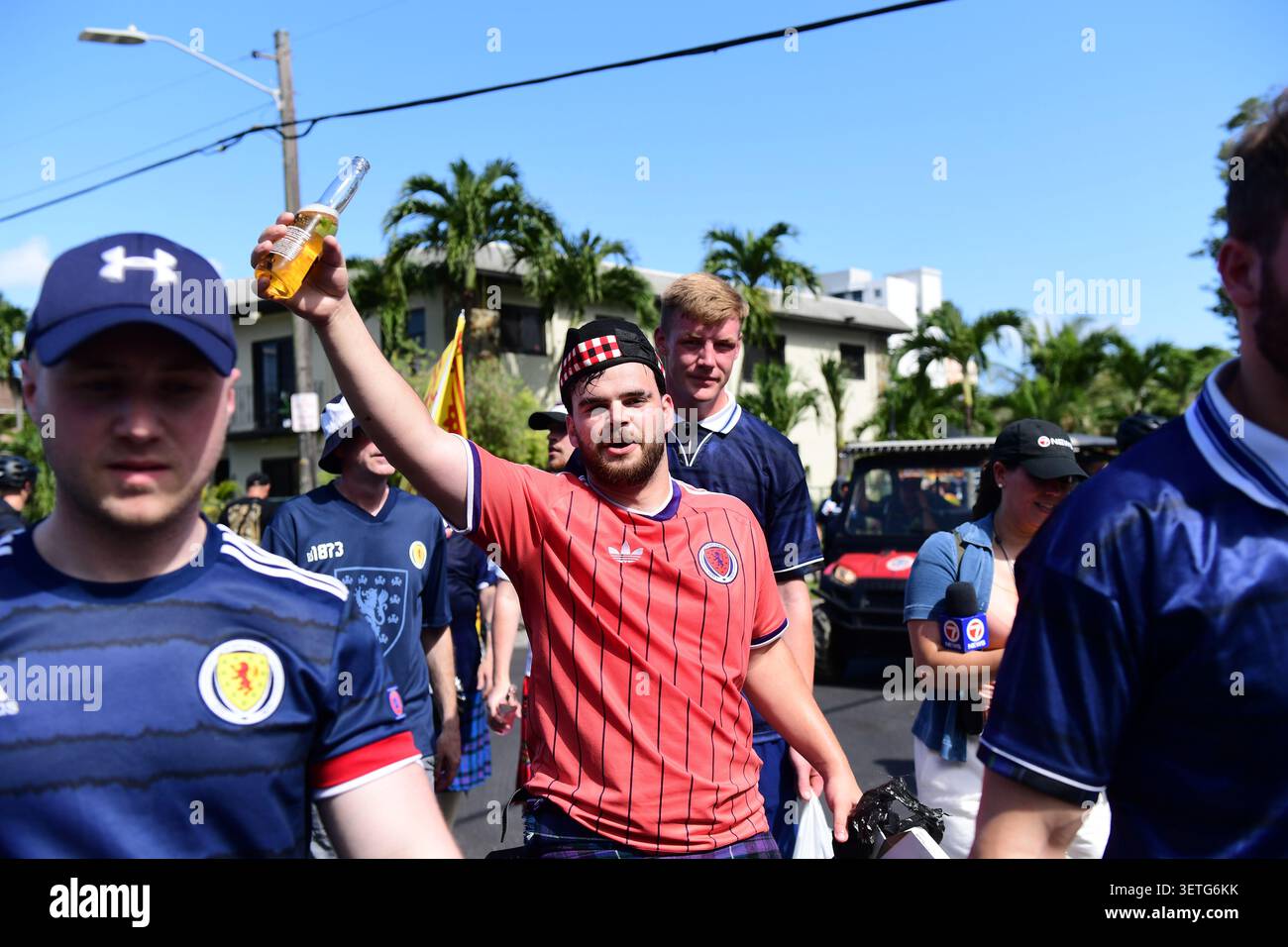 Scotland's fans take over Miami ahead of their march to loanDepot Park ...