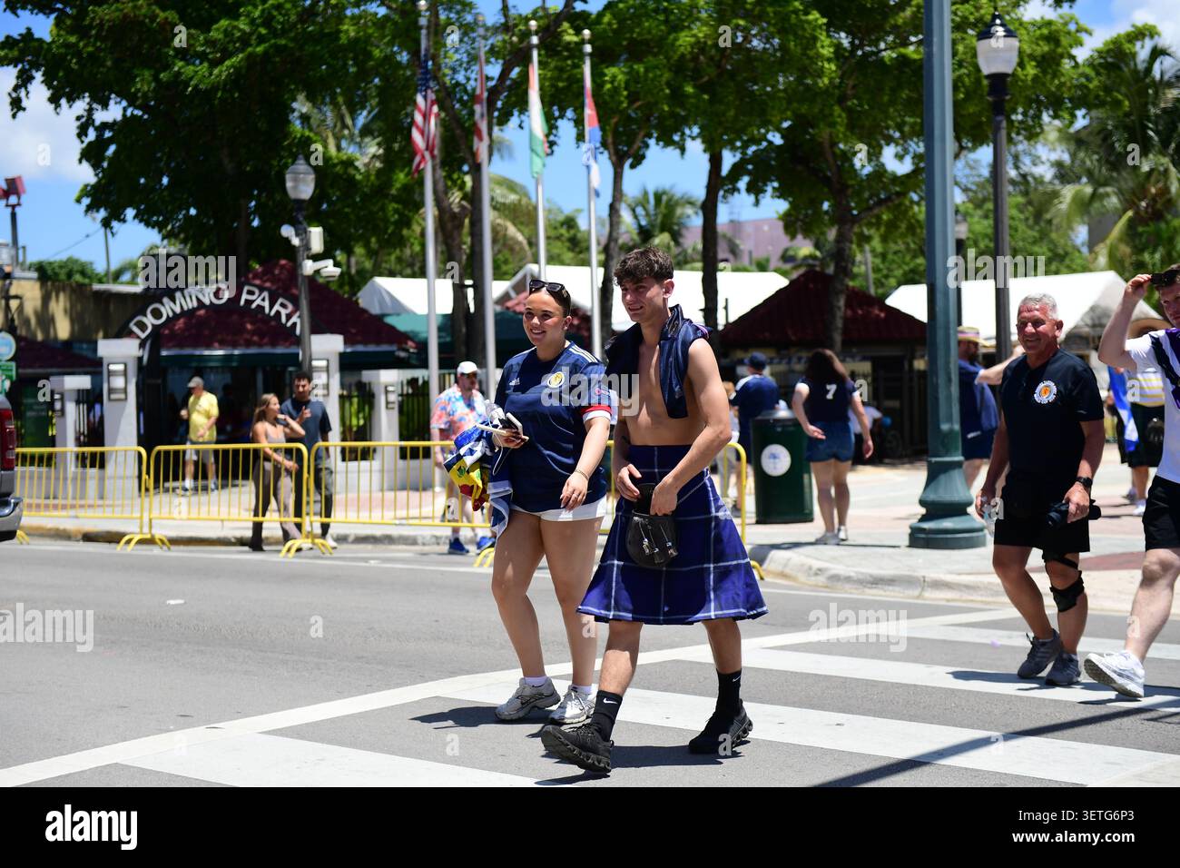 Scotland's fans take over Miami ahead of their march to loanDepot Park ...
