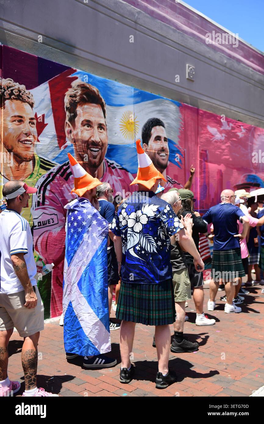 Scotland's fans take over Miami ahead of their march to loanDepot Park ...