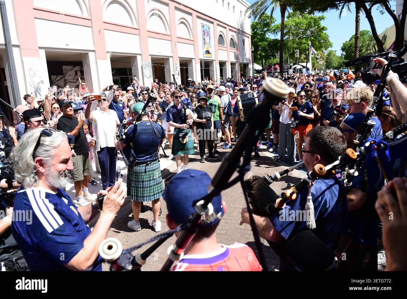 Scotland's fans take over Miami ahead of their march to loanDepot Park ...