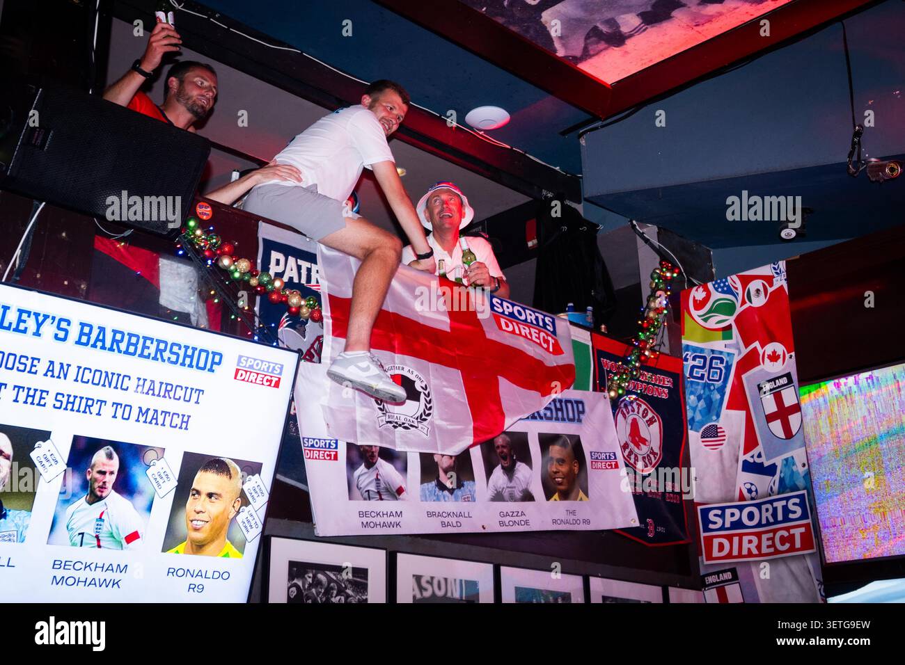 England fans at The Greatest Bar in Boston’s West End. Ahead of ...