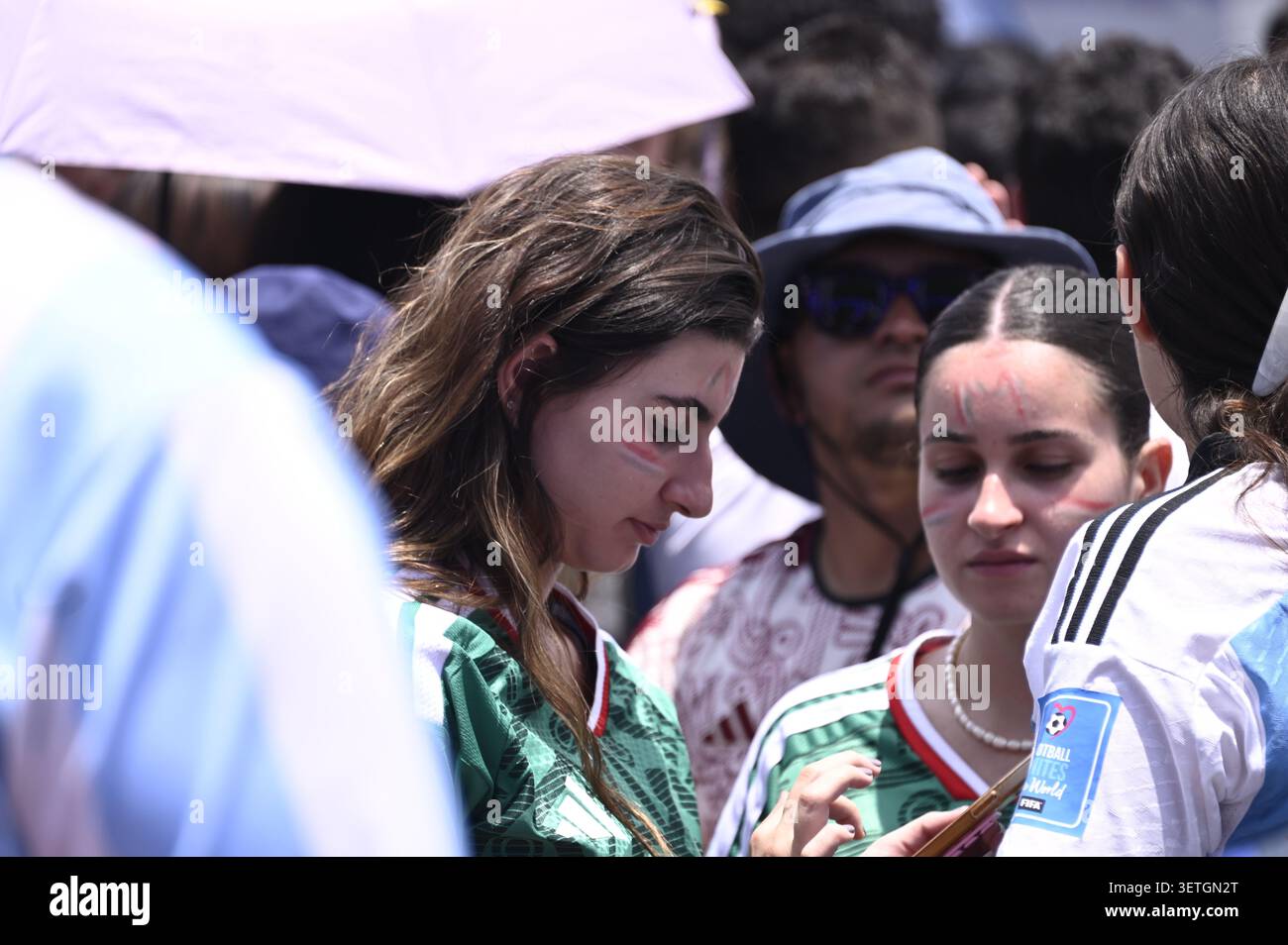Mexican women fanswatching the FIFA World Cup Group J match between ...