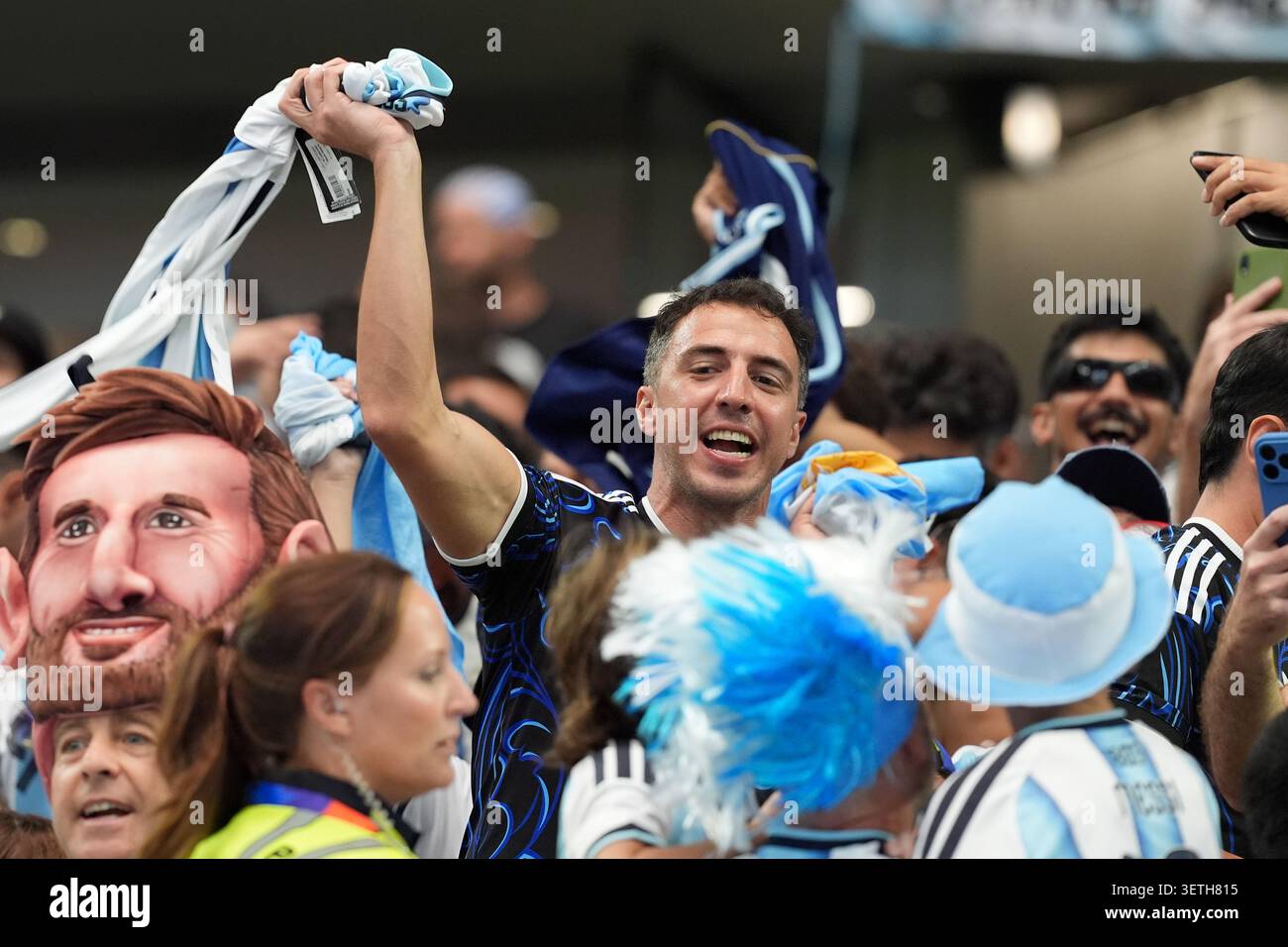 Argentine fans celebrate Argentina's victory over Austria in Group J of ...