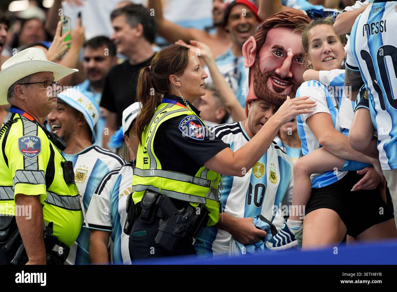 Argentine fans celebrate Argentina's victory over Austria in Group J of ...