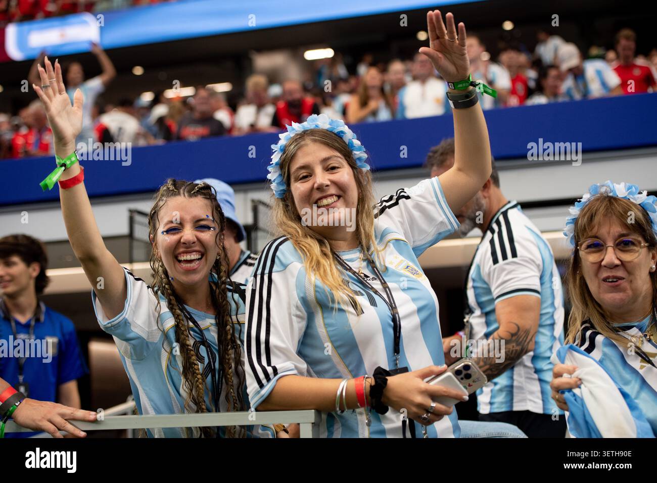 Argentine fans celebrate Argentina's victory over Austria in Group J of ...