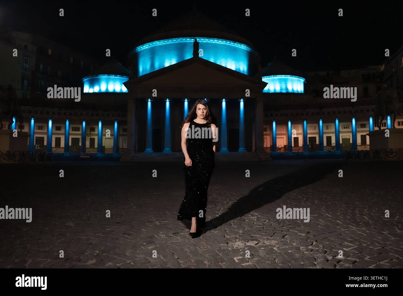 Giovanna Sannino, a Italian actress, poses for a portrait at Piazza del ...