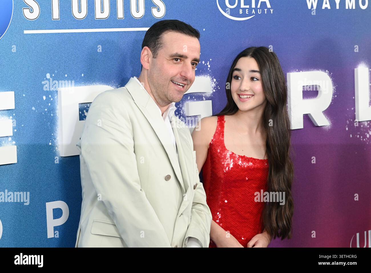 David Krumholtz, Eve Ridley attending the World Premiere of DC Studios ...