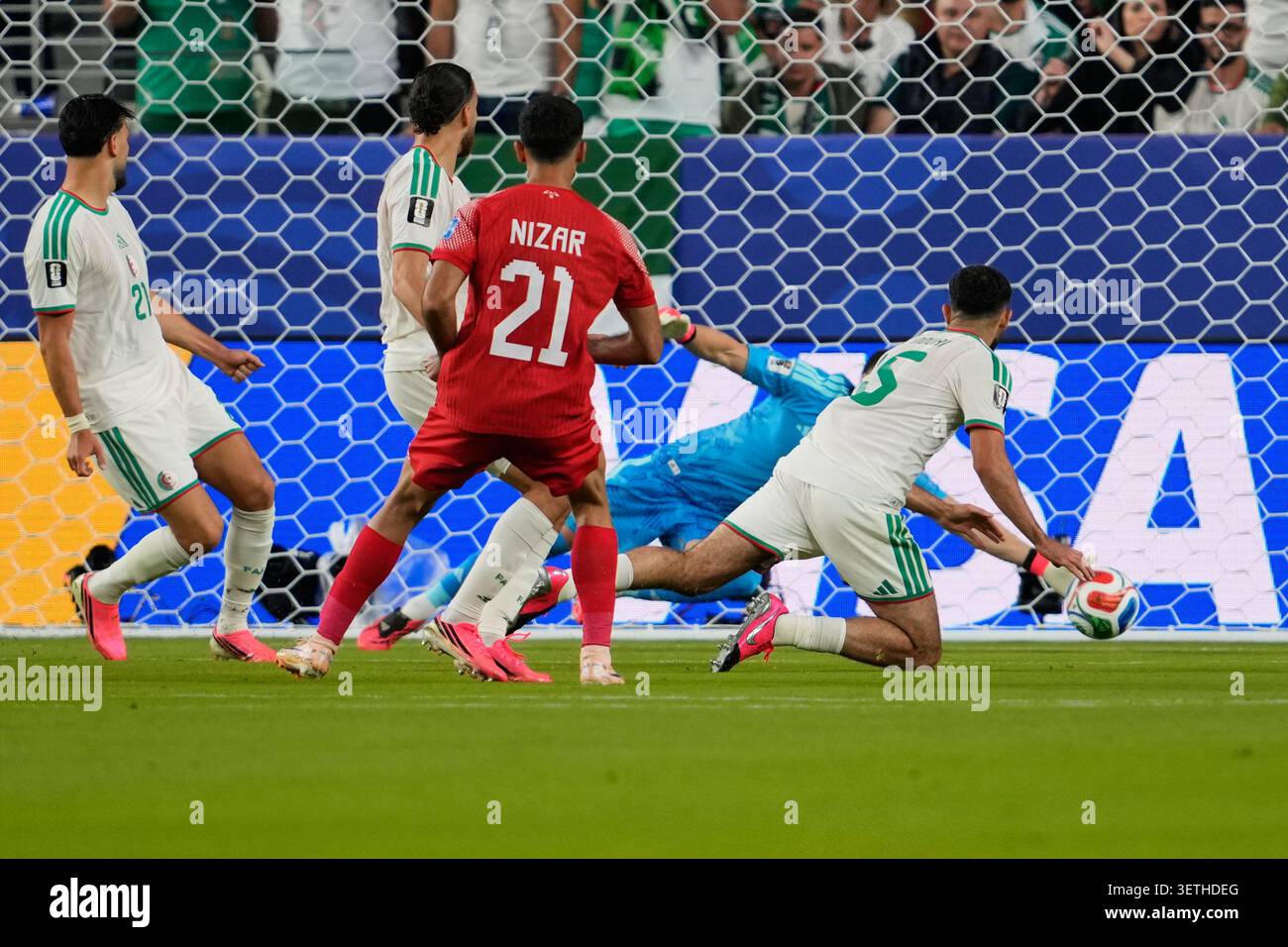 Jordan's Nizar Alrashdan (21) scores the opening goal during the World ...