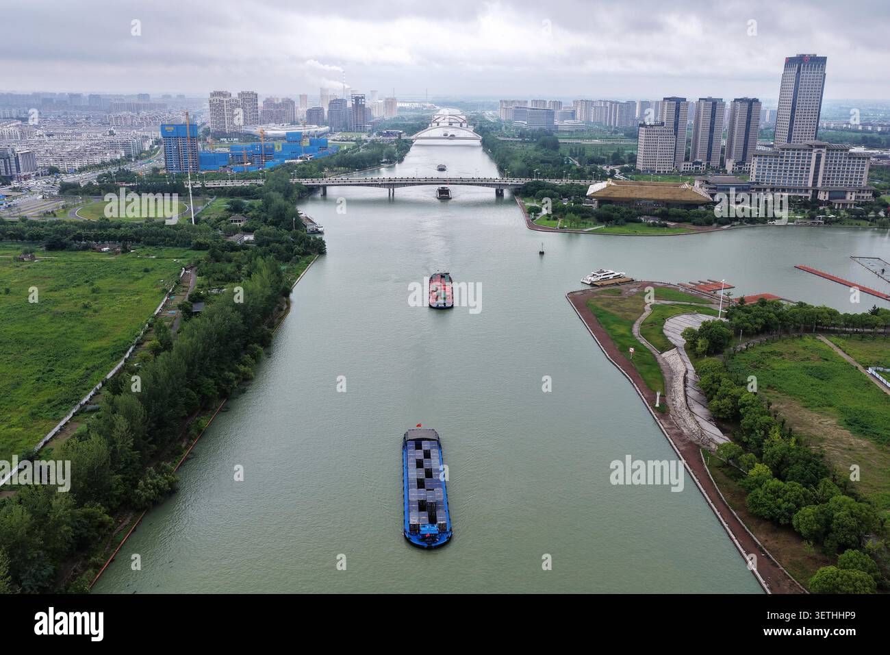 Ships carrying containers, coal, building materials and other goods ...