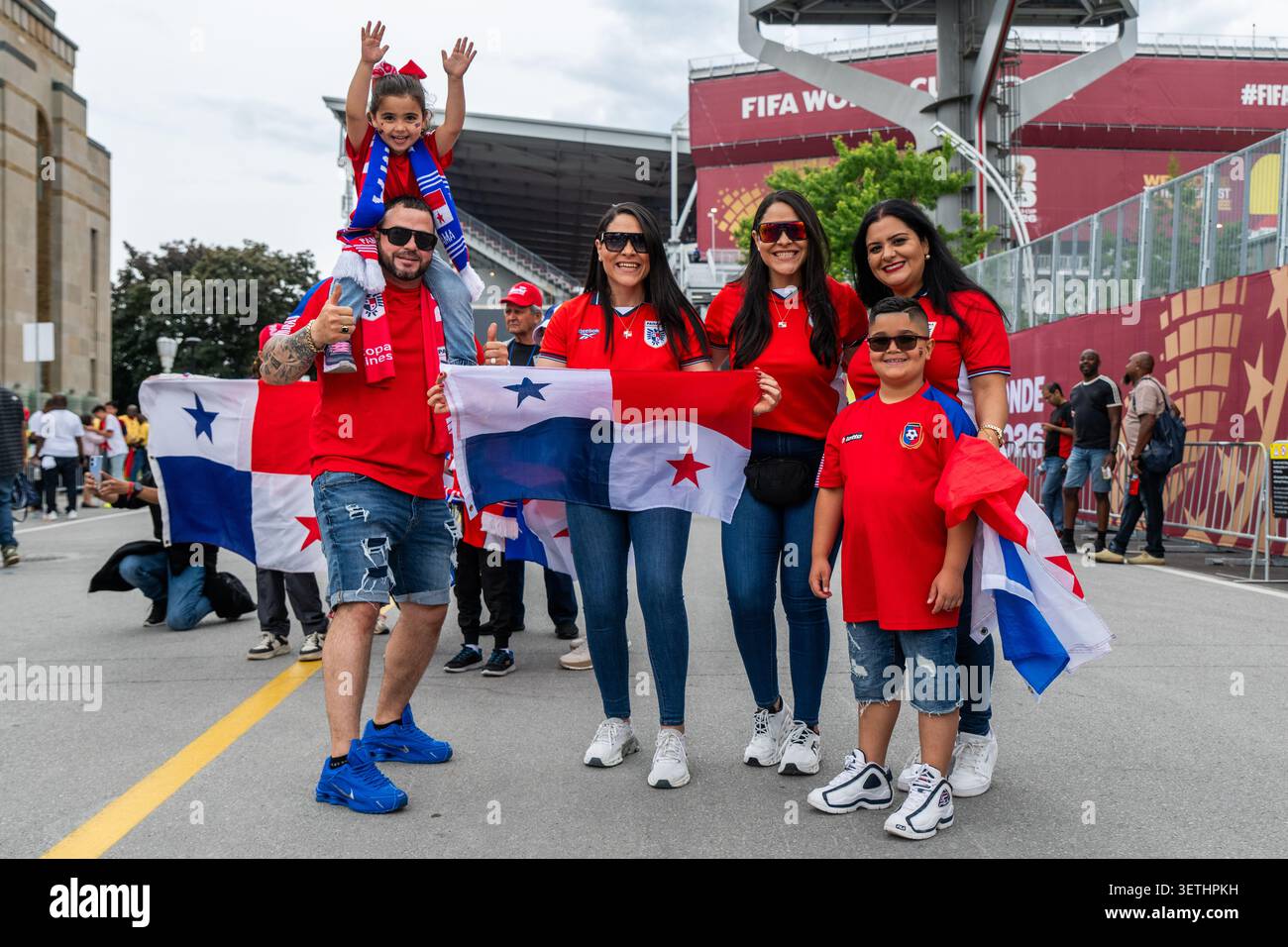 Toronto, Canada - 17 June 2026: Panama fans gather outside the stadium ...