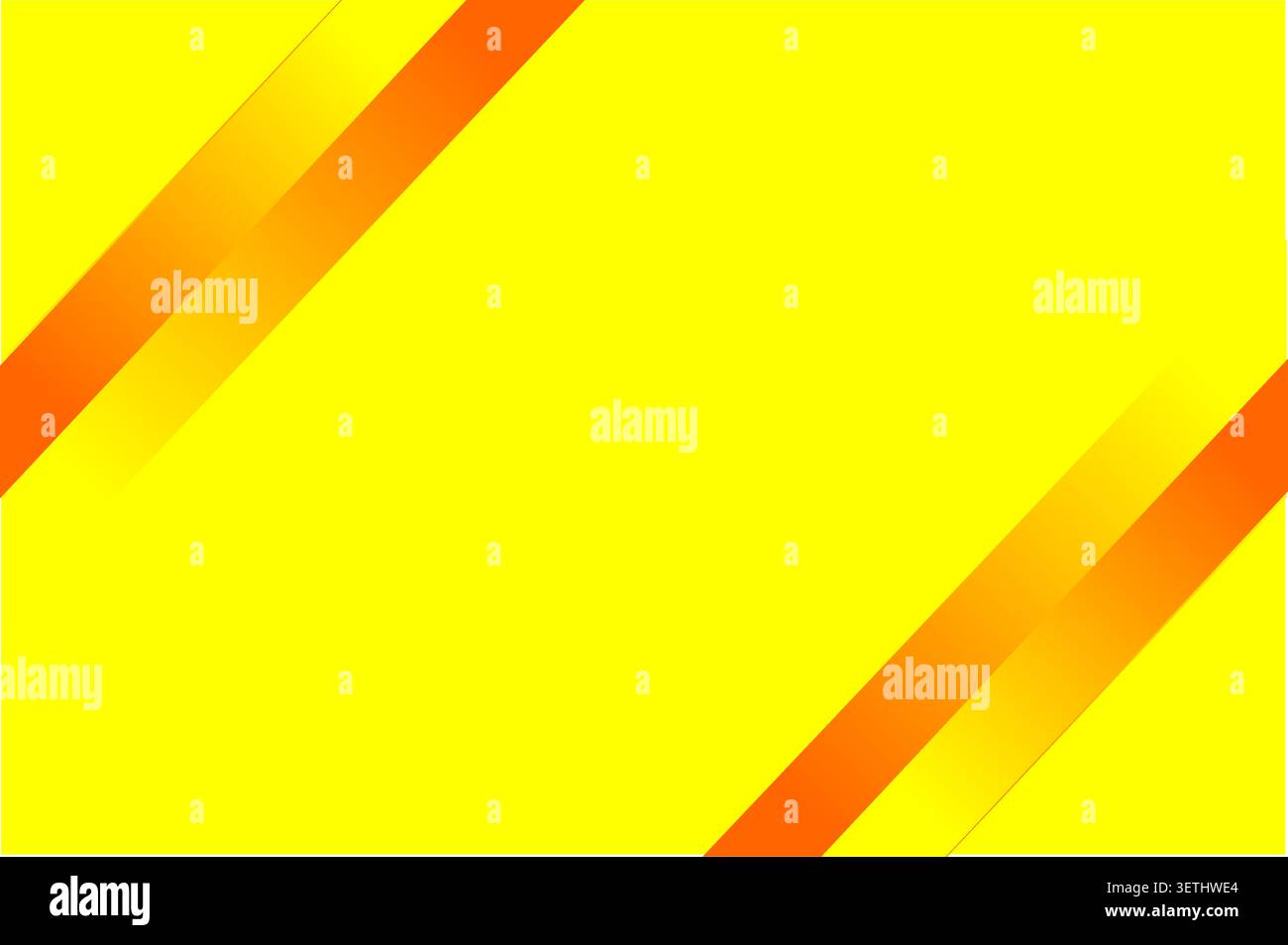 Abstract banner yellow background with orange color diagonal stripes ...