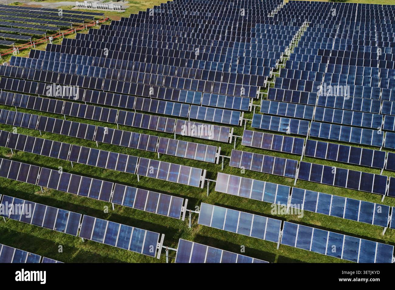 FILE - Solar panels operate April 28, 2026, at a farm in Christiana ...