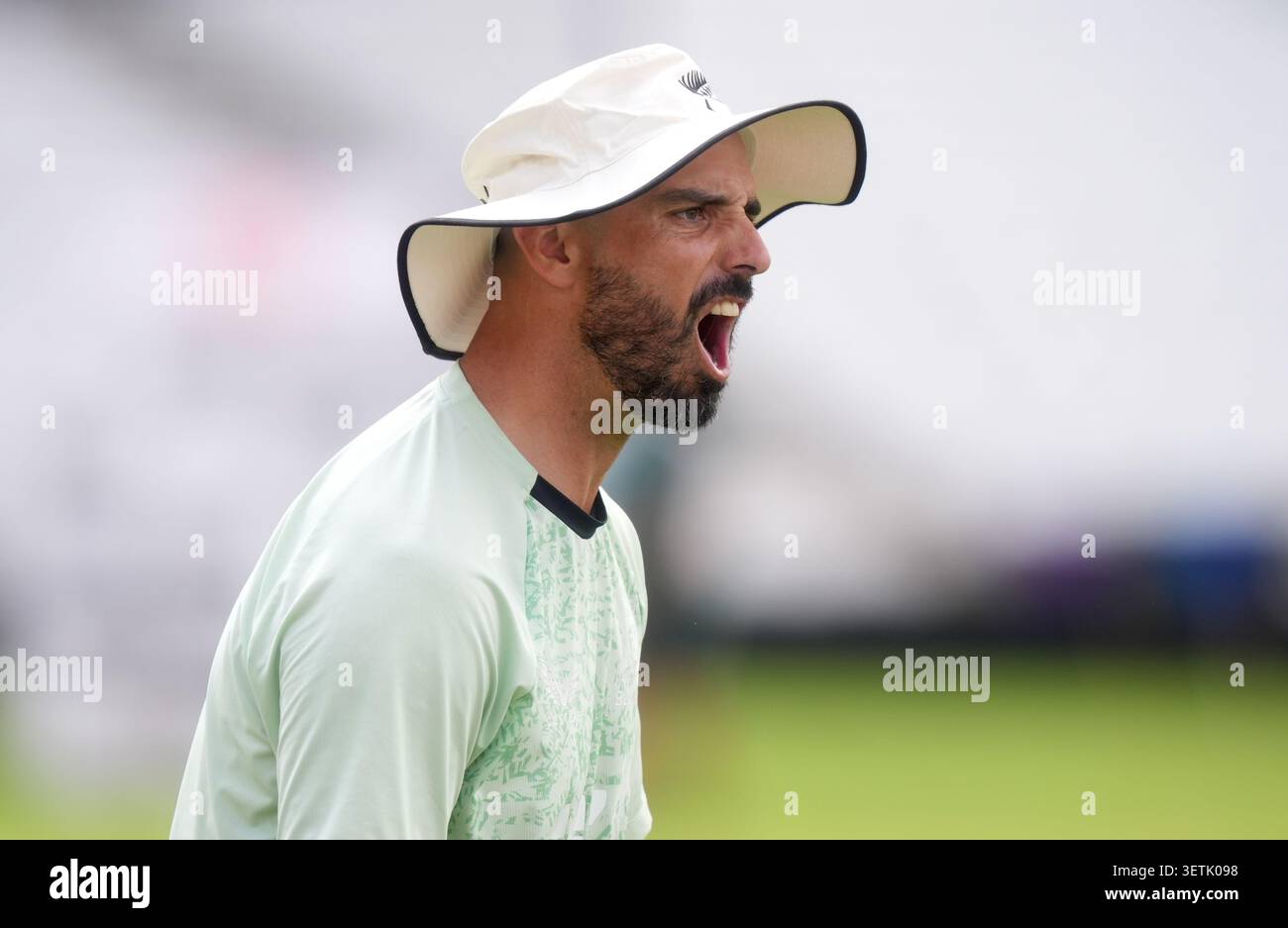 New Zealand's Daryl Mitchell during a nets session at Trent Bridge ...