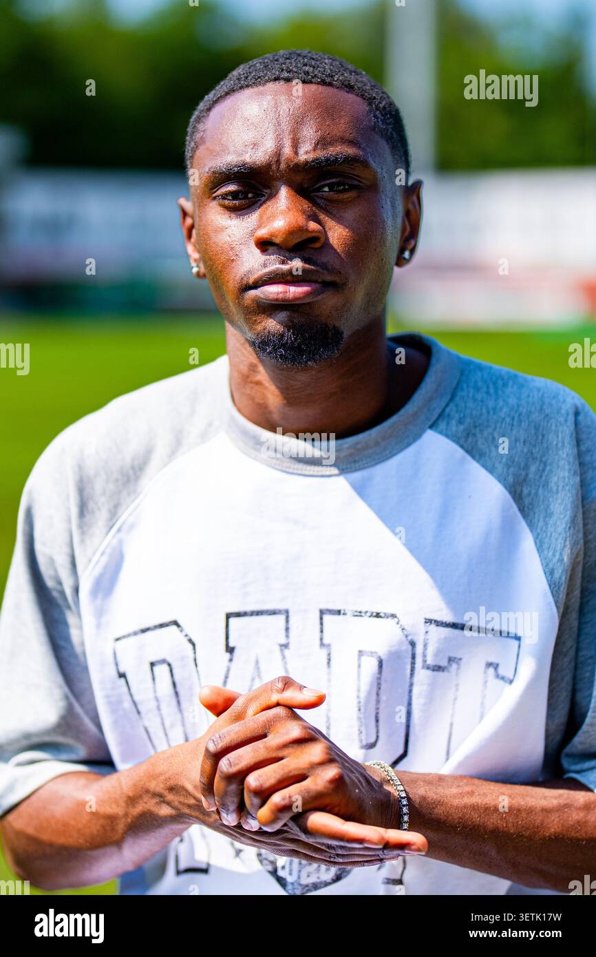 Dordrecht - Beni Mpanzu of FC Dordrecht during the portrait and ...