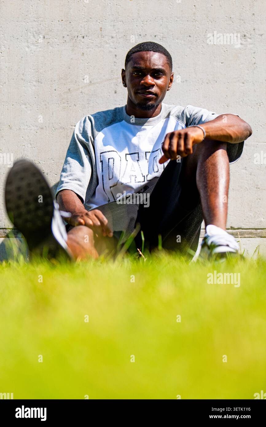 Dordrecht - Beni Mpanzu of FC Dordrecht during the portrait and ...