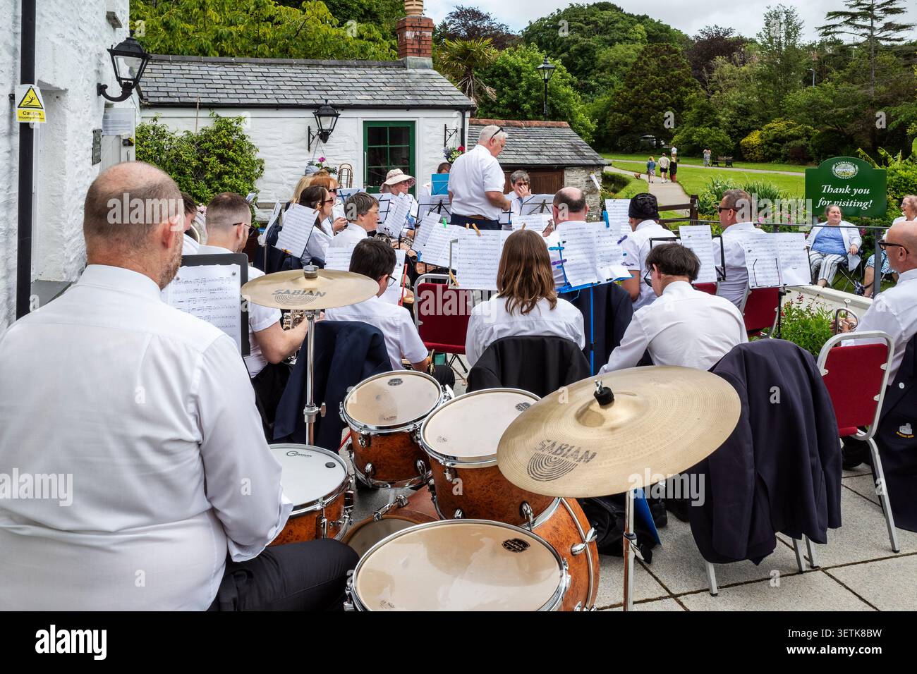 Newquay Band gathering for a performance outside the traditional ...