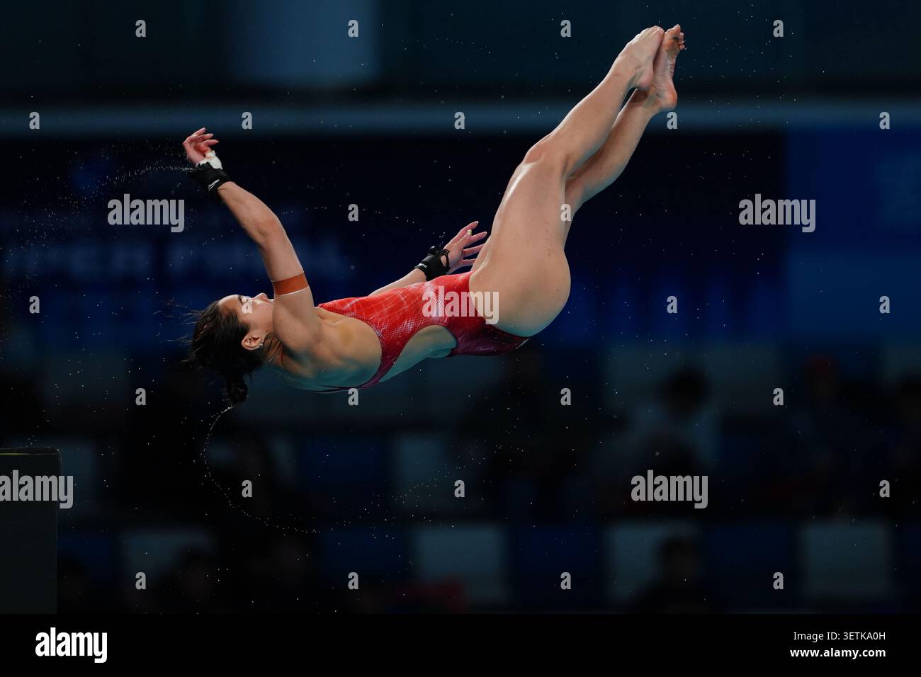Kate Miller of Canada competes in the Women's 10m Platform Semifinal ...