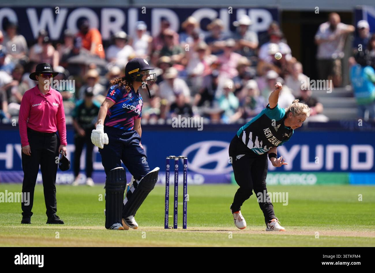 New Zealand's Sophie Devine bowling during the Women's ICC T20 World ...