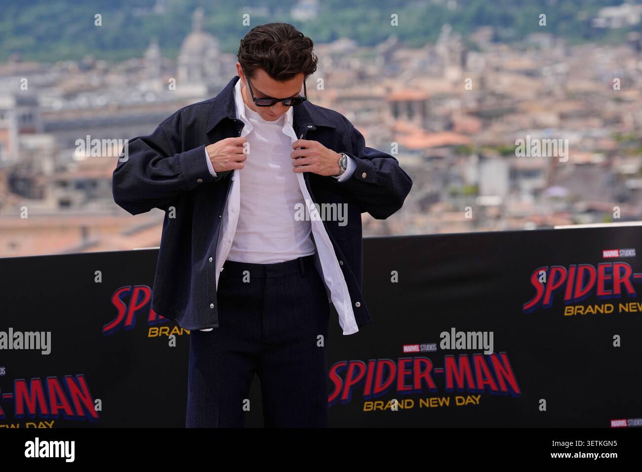 Tom Holland poses for photographers during the photo-call for the movie ...
