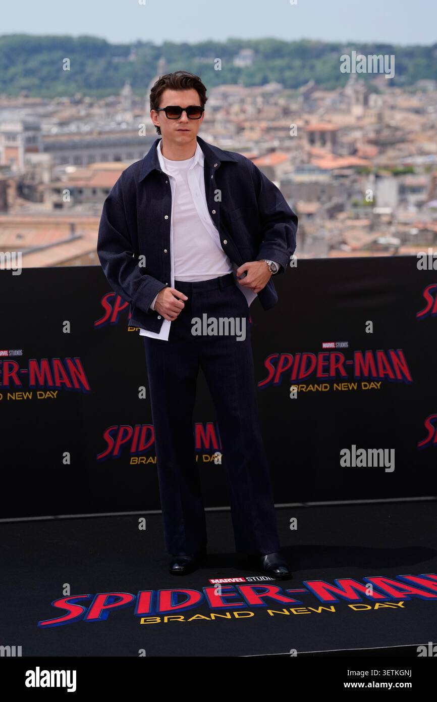 Tom Holland poses for photographers during the photo-call for the movie ...