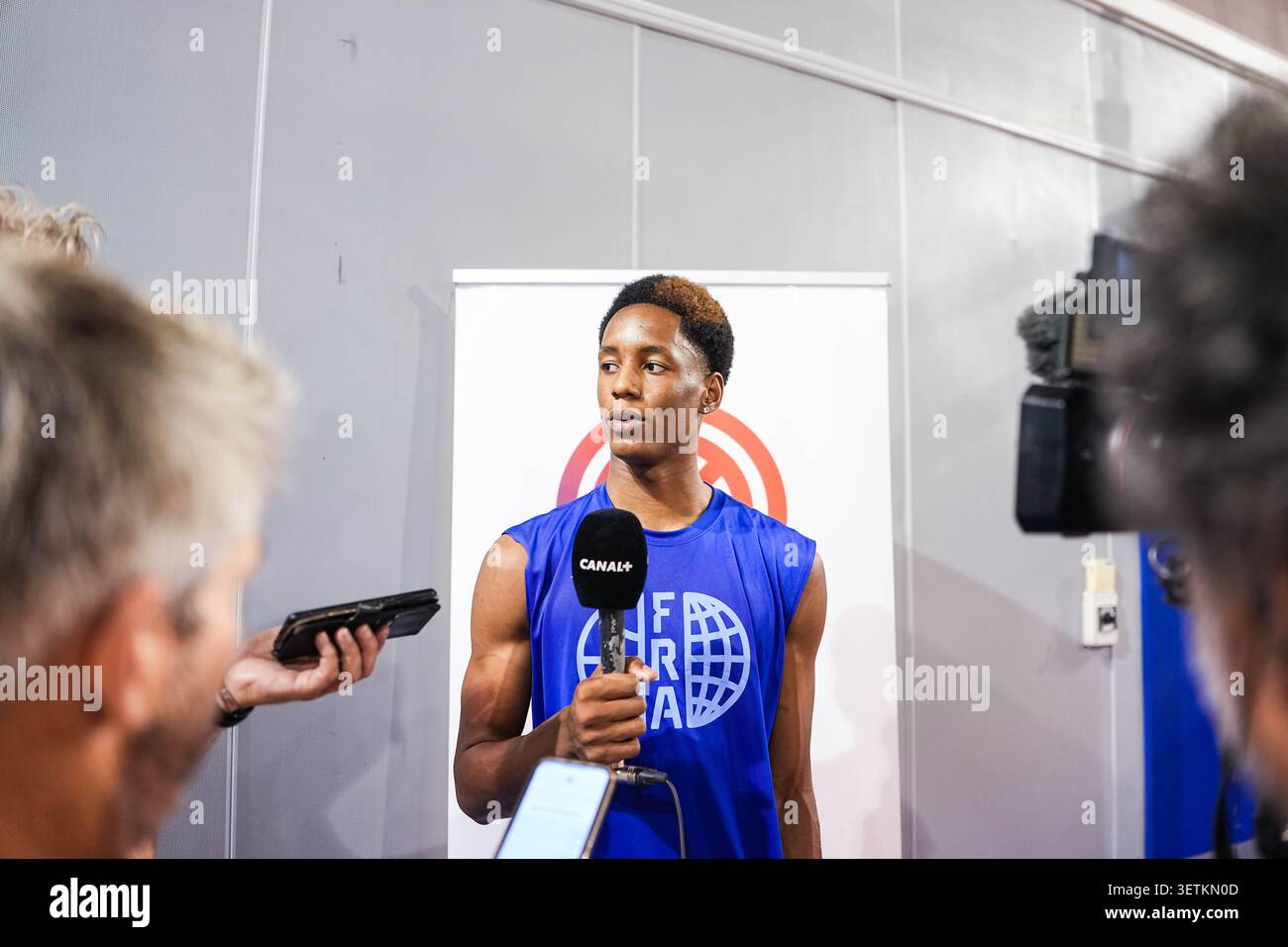 Sohan BOUNGO of France U17 during the press conference at INSEP on June ...