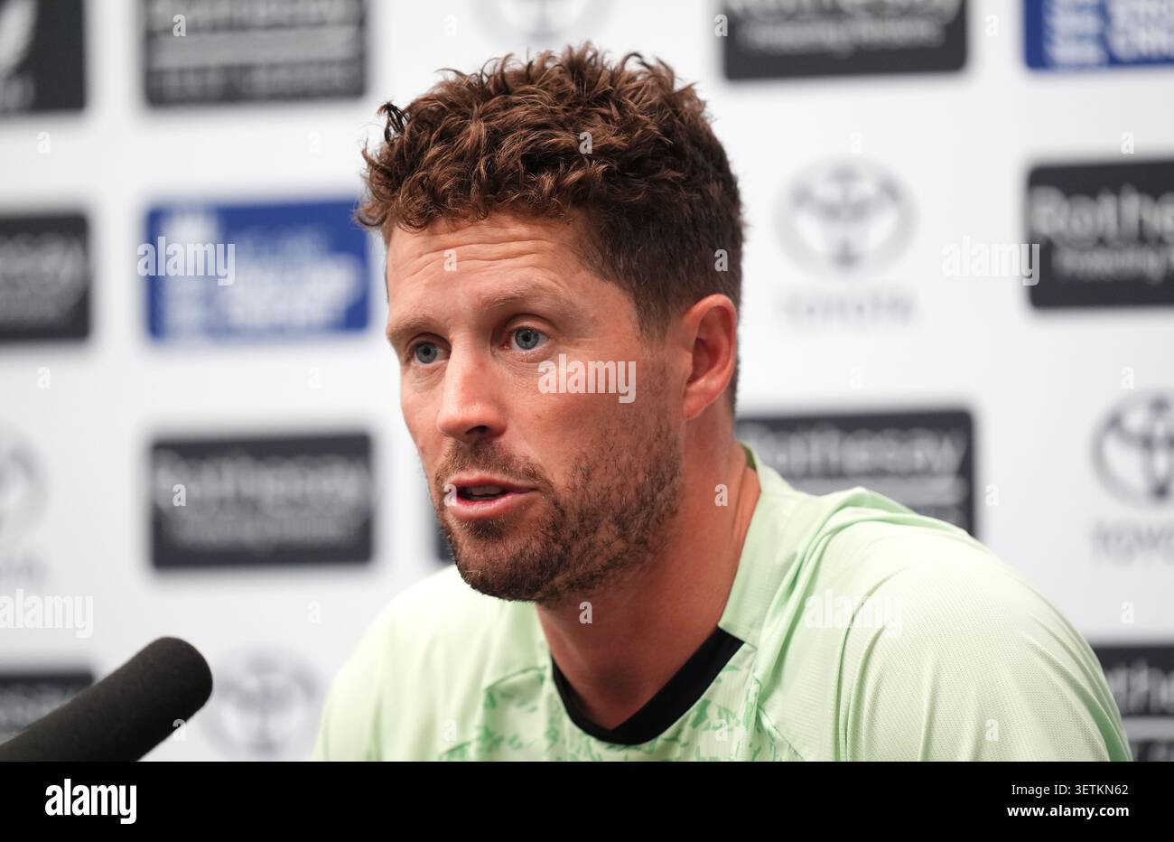 New Zealand's Henry Nicholls during a press conference at Trent Bridge ...