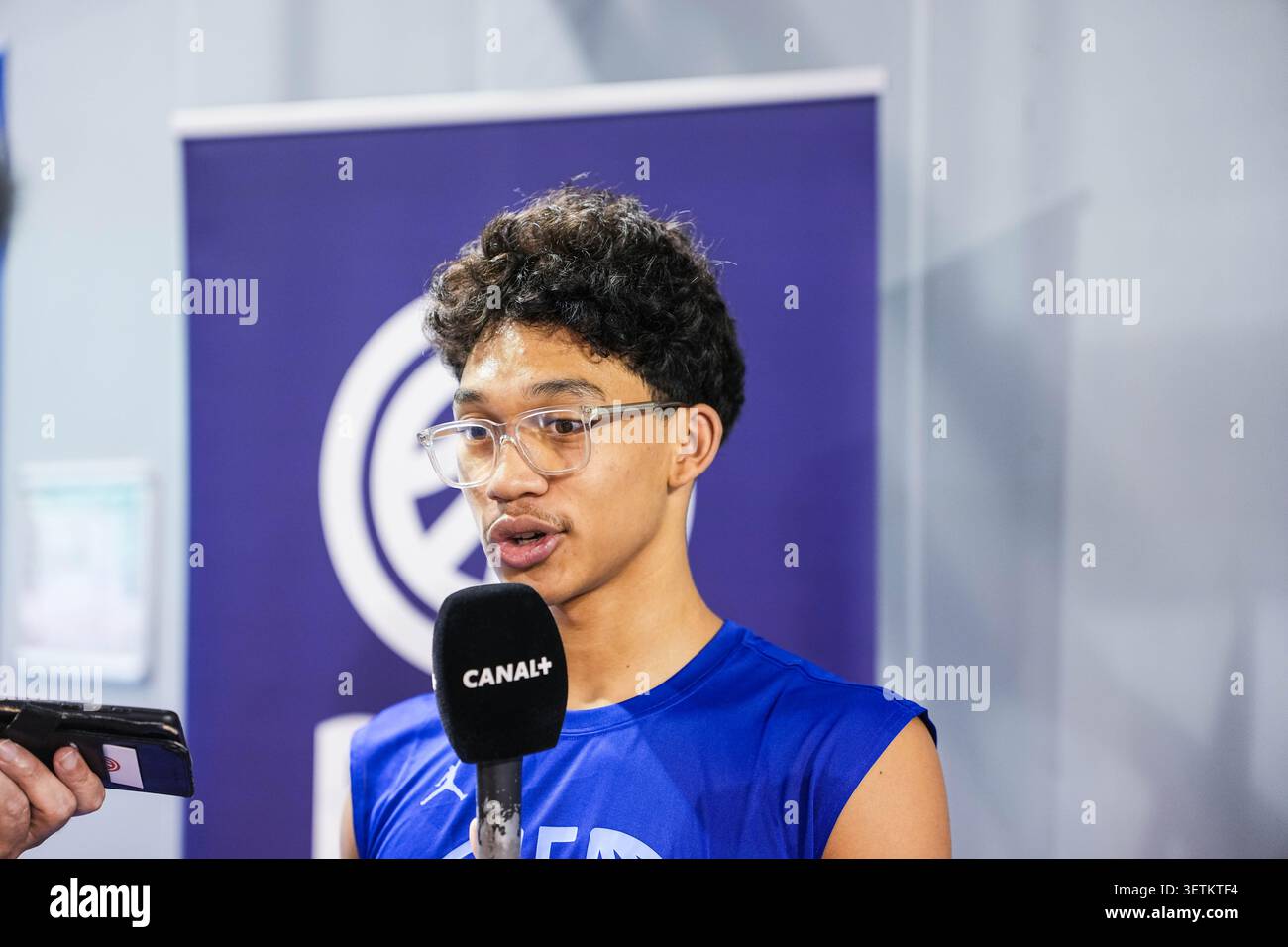 Aaron TOWO-NANSI of France U17 during the press conference at INSEP on ...
