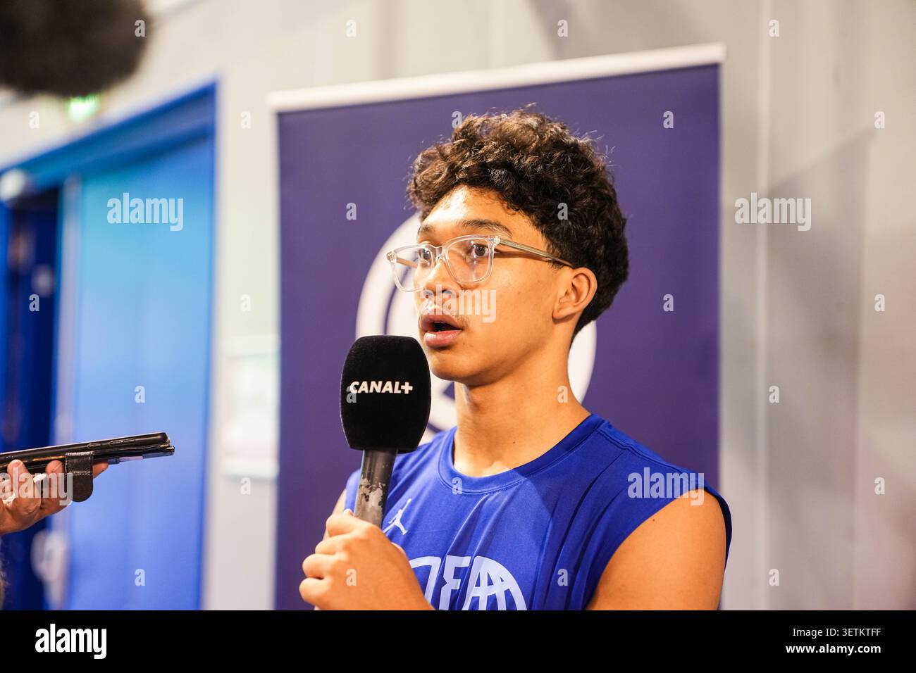 Aaron TOWO-NANSI of France U17 during the press conference at INSEP on ...