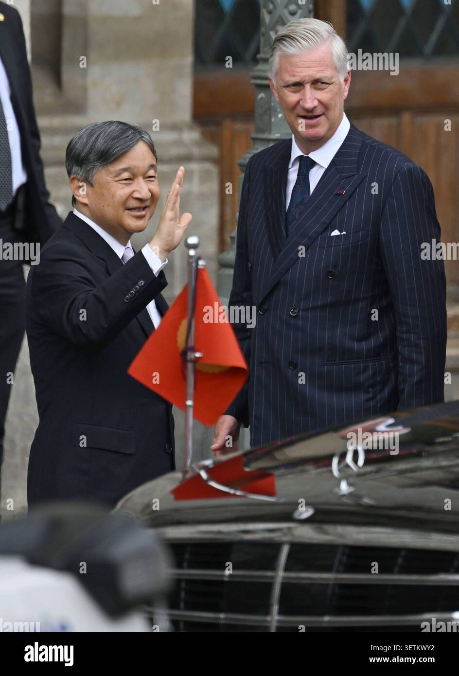 Japanese Emperor Naruhito and King of the Belgians Philippe arrive at ...