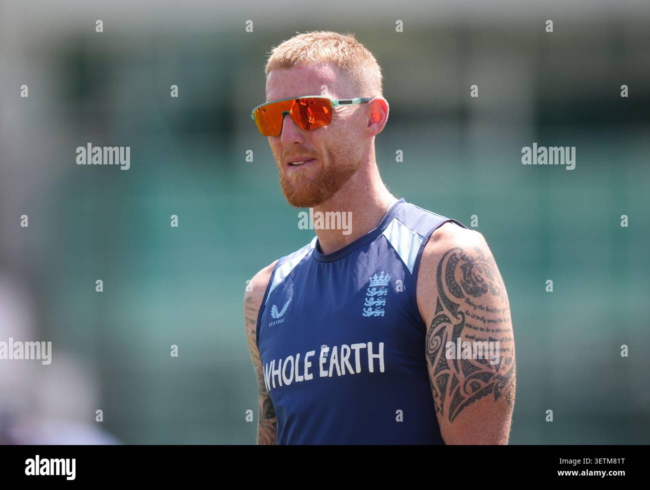 England captain Ben Stokes during a nets session at Trent Bridge ...