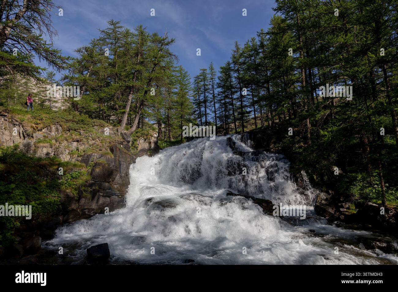 Fontcouverte Waterfall. Illustration of the Haute Claree Valley. France ...