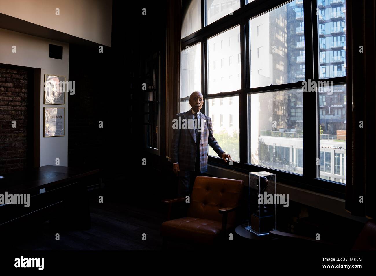 The Rev. Al Sharpton poses for a portrait in his office at the new ...