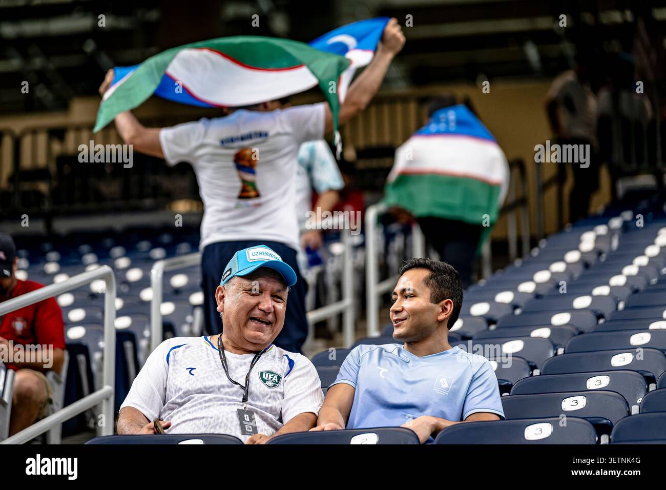 HOUSTON - Uzbekistan supporters during the 2026 World Cup at NRG ...