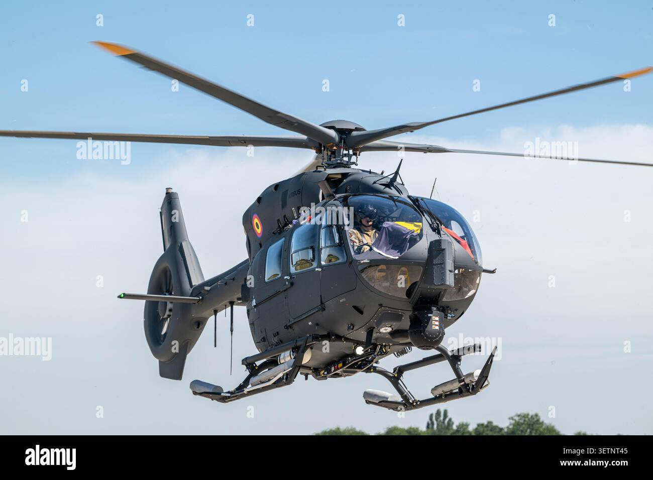 The H145M Light Utility Helicopter is pictured during a ceremony to ...