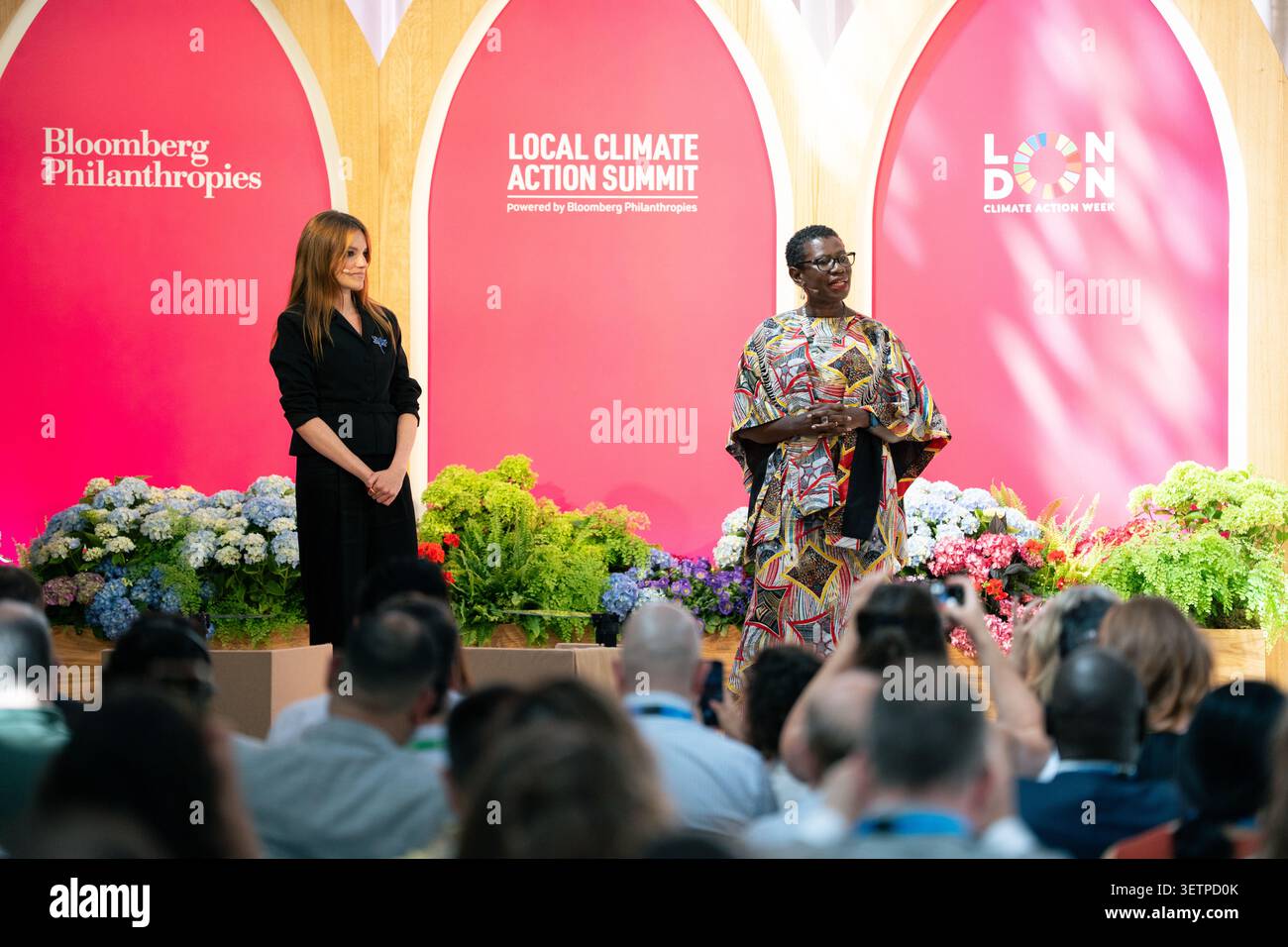 Beatriz Tonon and Yvonne Aki-Sawyerr speak during the Local Climate ...