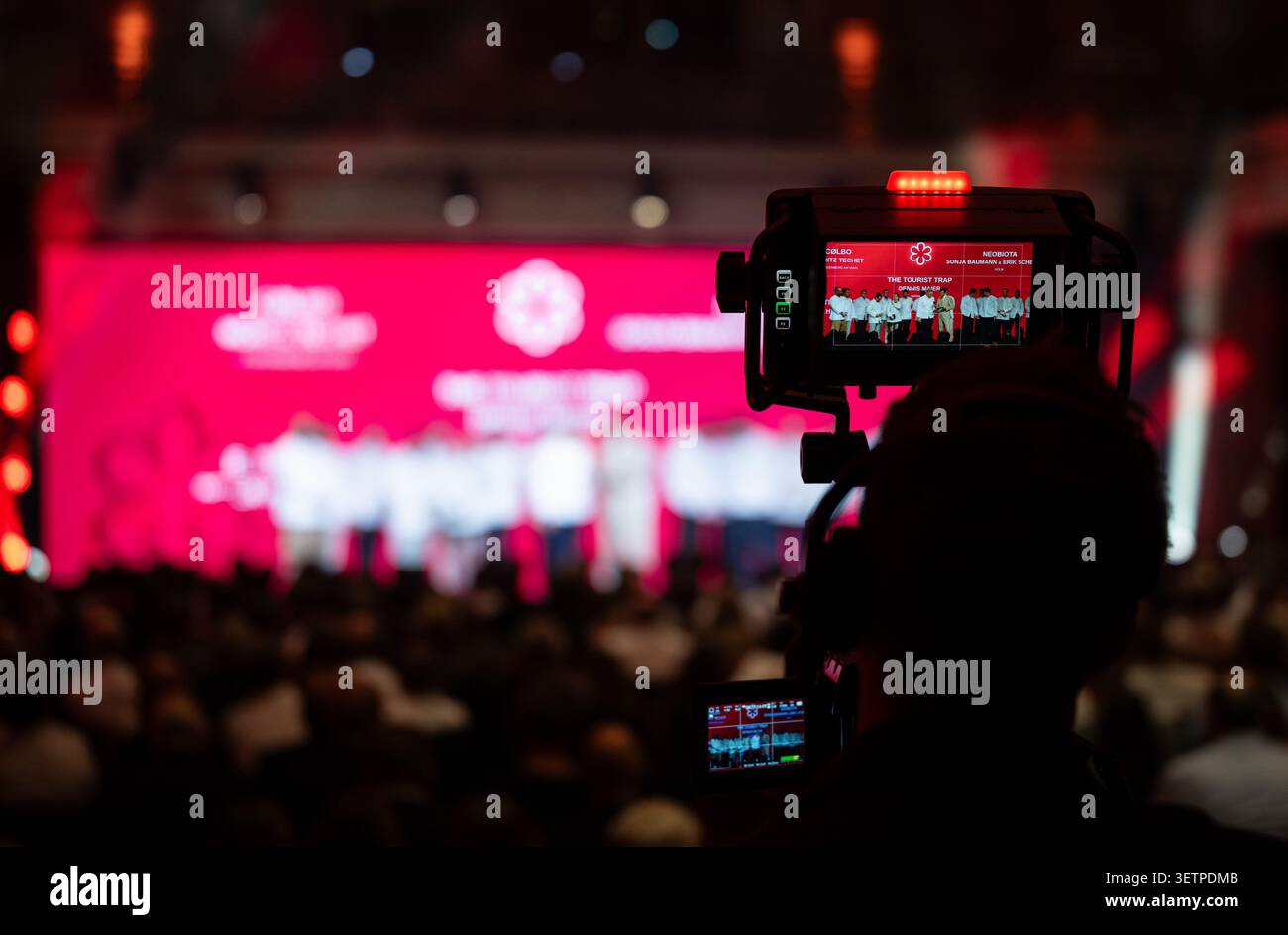 23 June 2026, Hesse, Frankfurt/M.: A view of a camera monitor showing ...