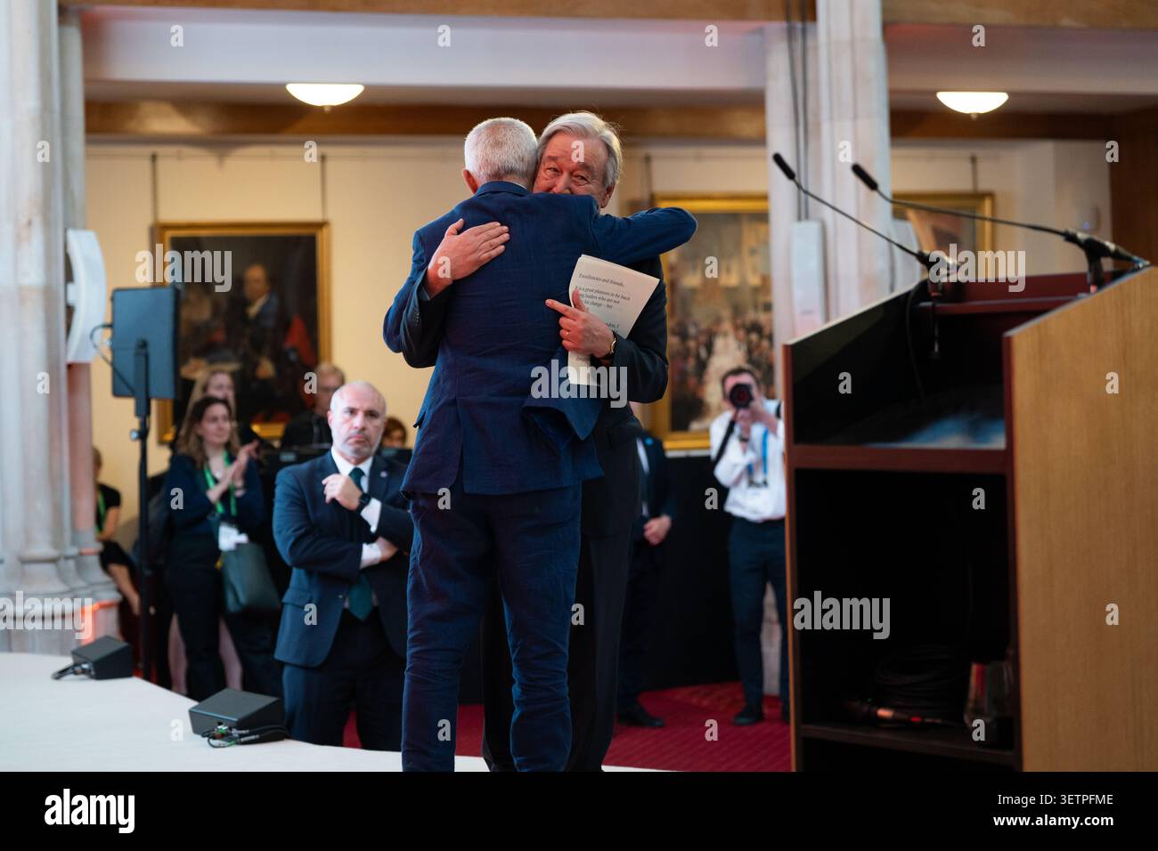 Mayor of London Sadiq Khan and UN Secretary-General António Guterres ...