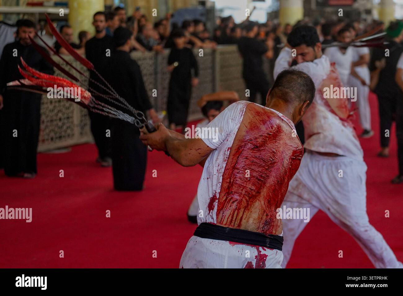 EDS NOTE: GRAPHIC CONTENT - Shiite faithful pilgrims flagellate ...