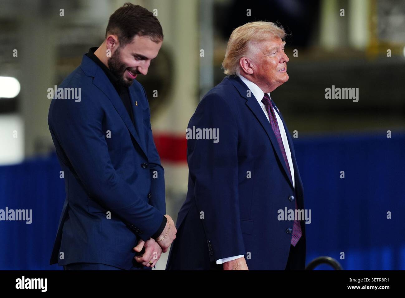 UFC fighter Anthony Cassar, left, and President Donald Trump attend an ...