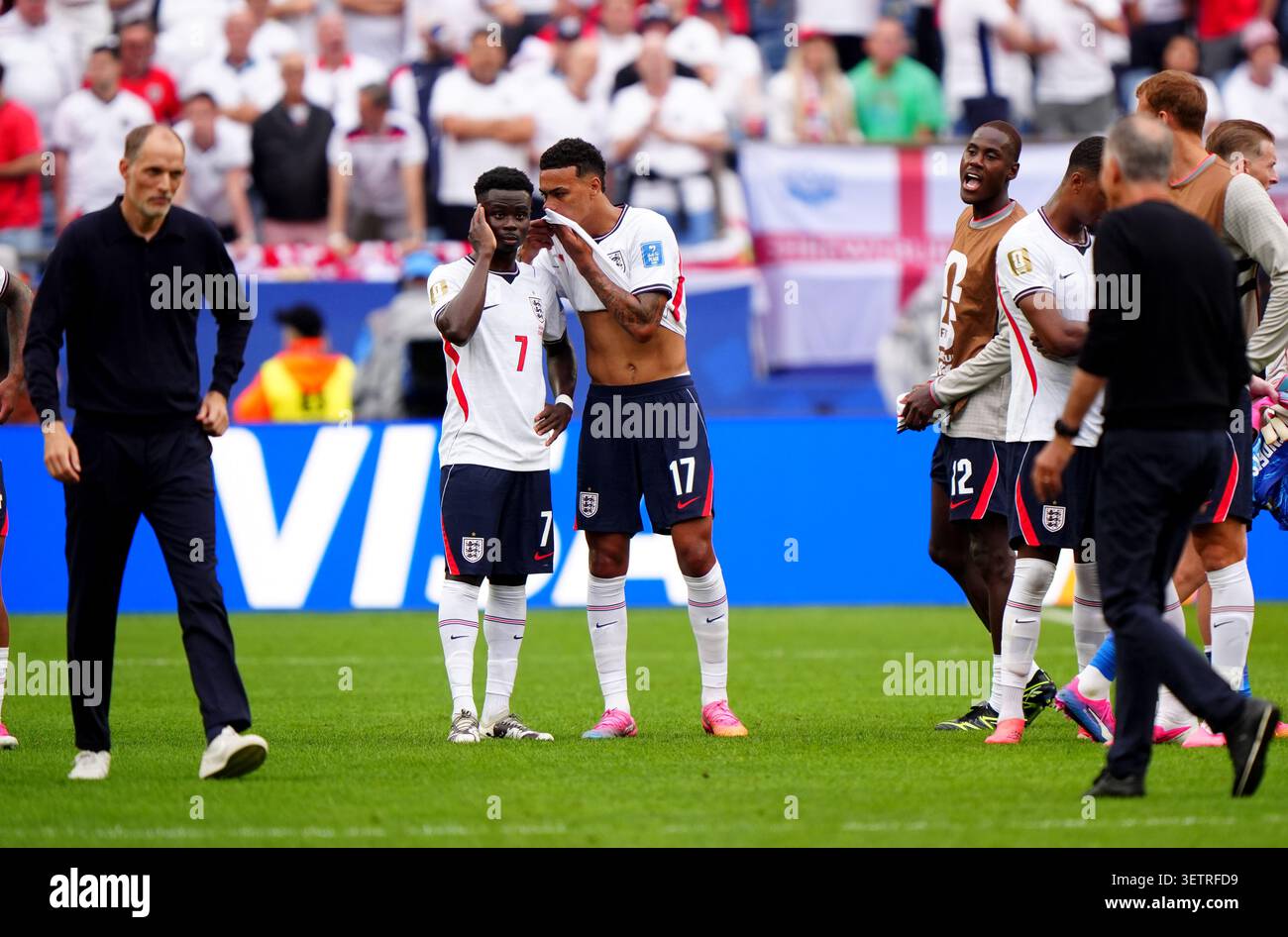 England's Morgan Rogers and Bukayo Saka following the FIFA World Cup ...